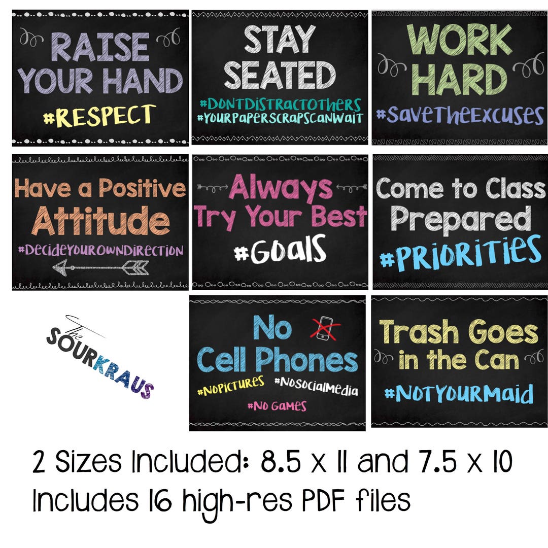 Hashtag Signs/posters for Bulletin Boards or Classroom - Etsy