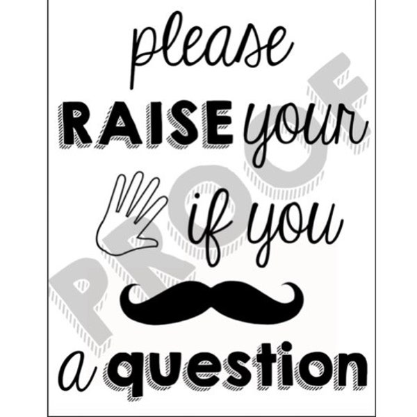 Mustache Poster - Etsy