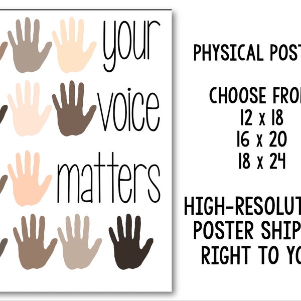 Your Voice Matters Poster - Etsy