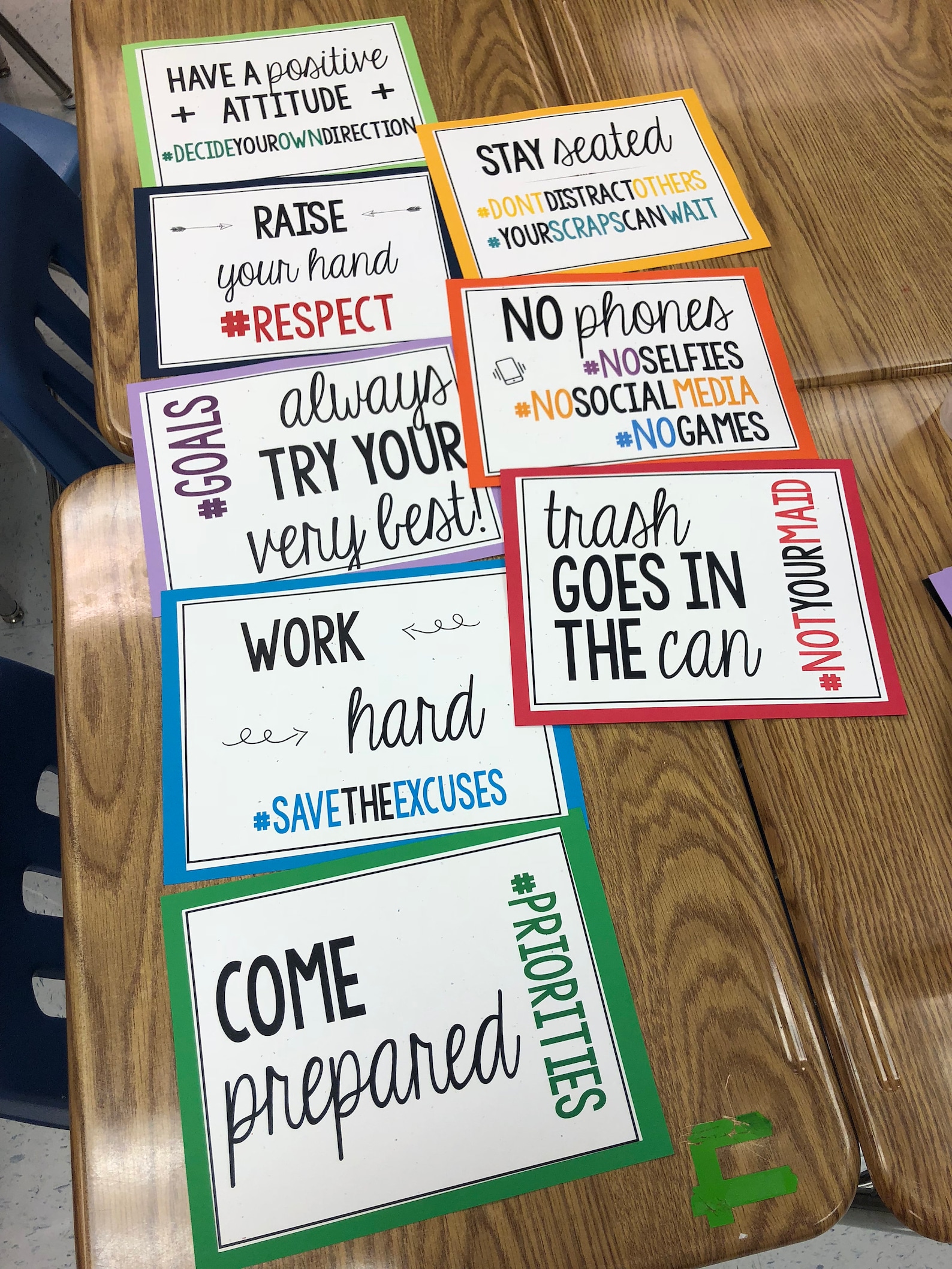 Hashtag Signs/posters for Bulletin Boards or Classroom: Printable - Etsy