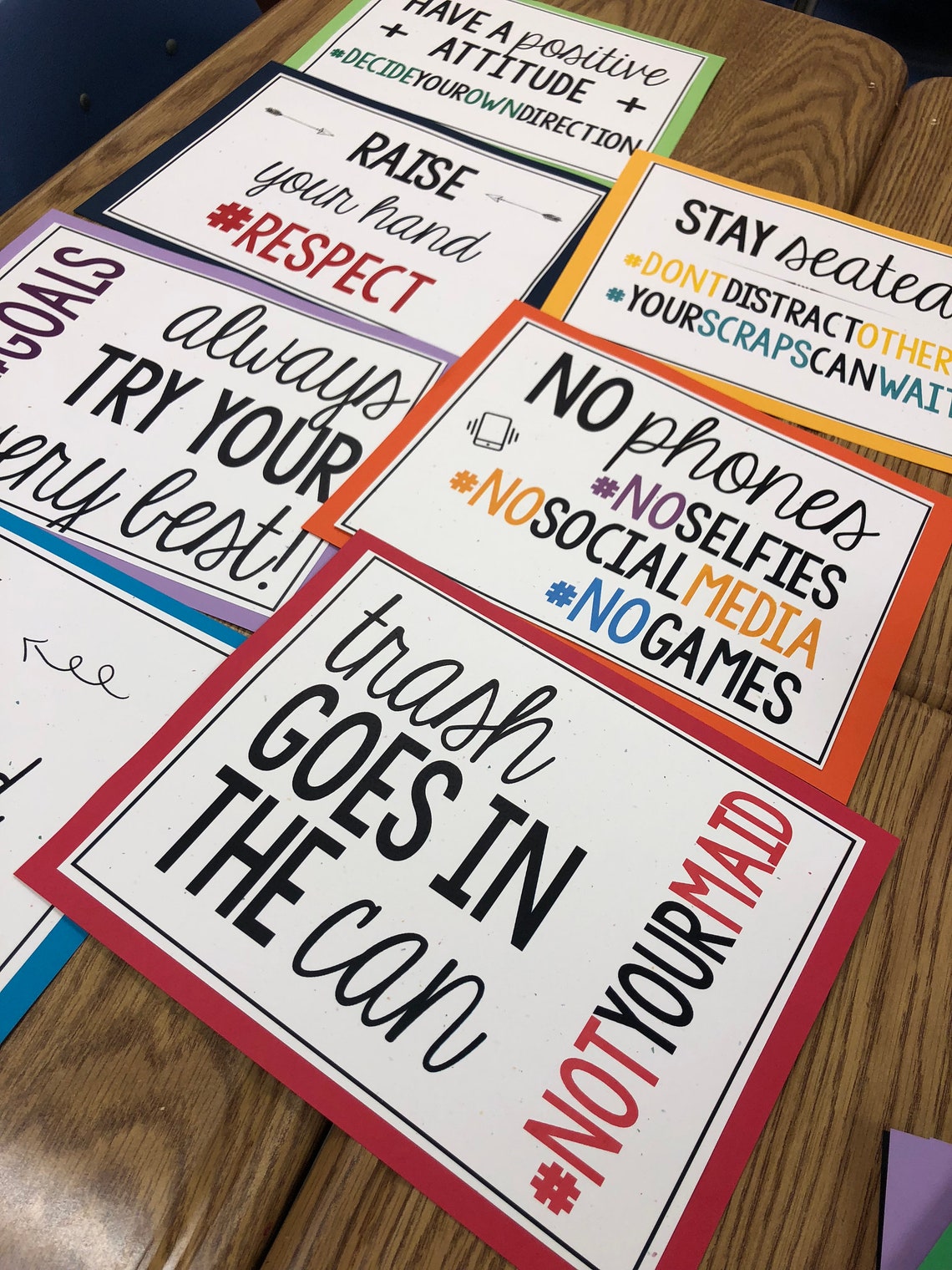 Hashtag Signs/posters for Bulletin Boards or Classroom: - Etsy