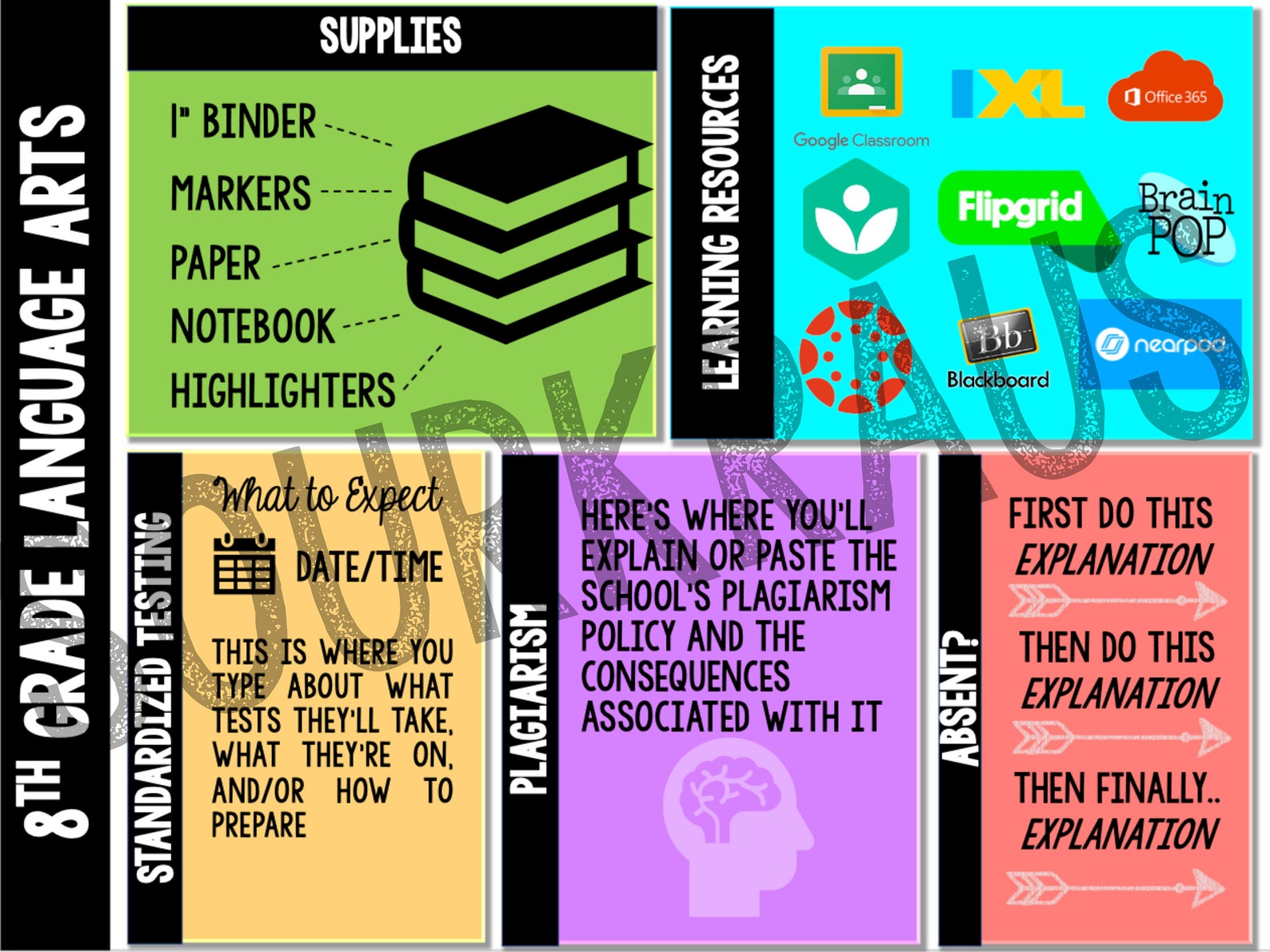 Editable Online/virtual Classroom Syllabus Template: Back to School ...