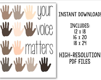 Your Voice Matters Poster - Etsy