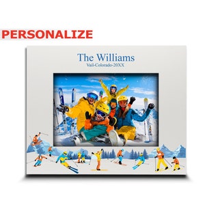 Personalaze-ski Vacation Picture Frame-customized Ski Trip Theme Photo ...