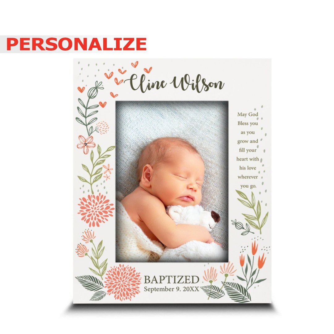 Personalize-blessings Baptism Gift-customizable Christening, Religious Baby Girl/boy Picture ...