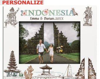 Indonesia Laser Engraved Wood Picture Frame - Etsy