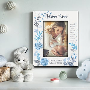 Personalize-baby Boy Dedication Picture Frame-christening, Religious ...