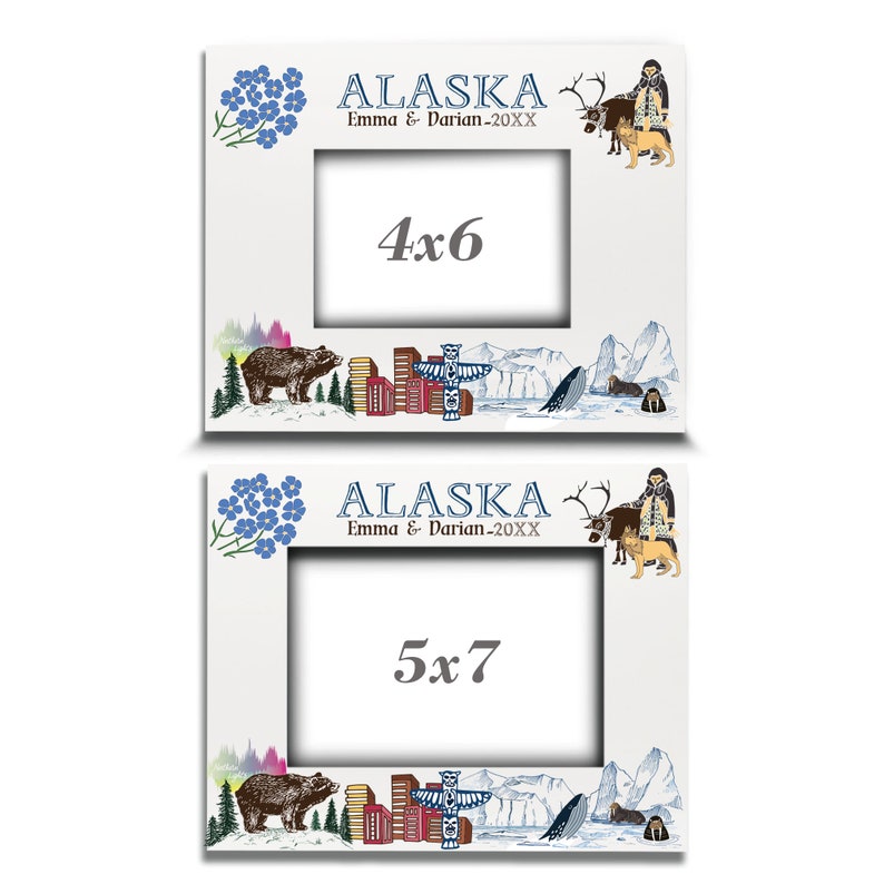 Personalized Alaska Picture Frame: UV Print Wedding Keepsake - Etsy