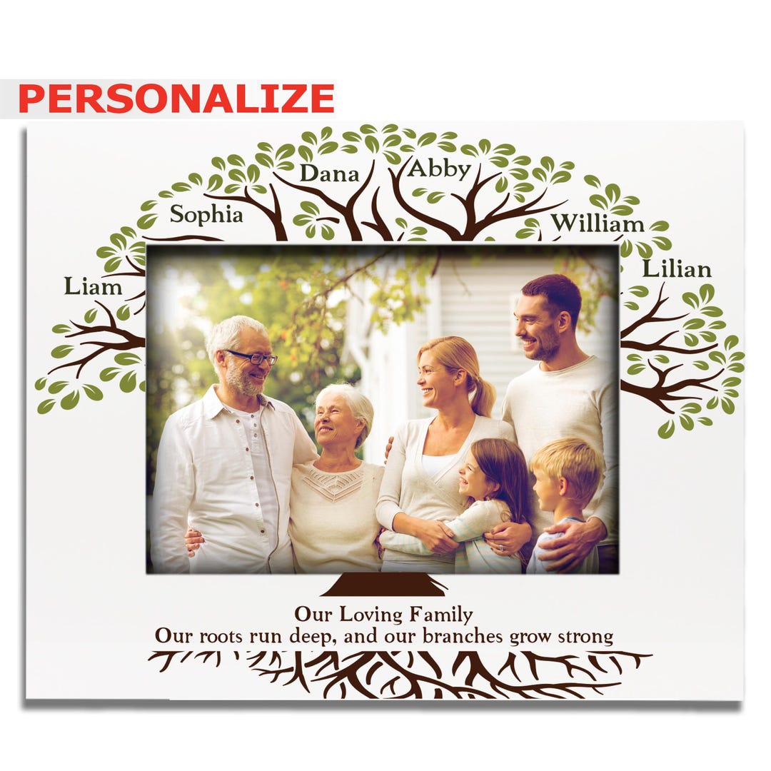 Personalize-family Tree of Life Picture Frame- Generations Theme-family ...