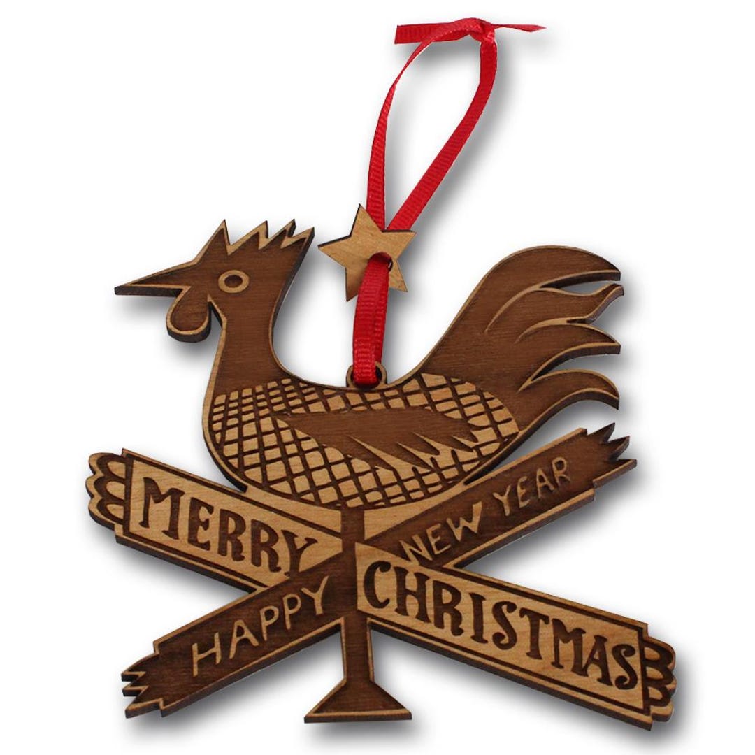 Rooster Ornament-christmas Tree Ornament- Christmas Gift - Etsy