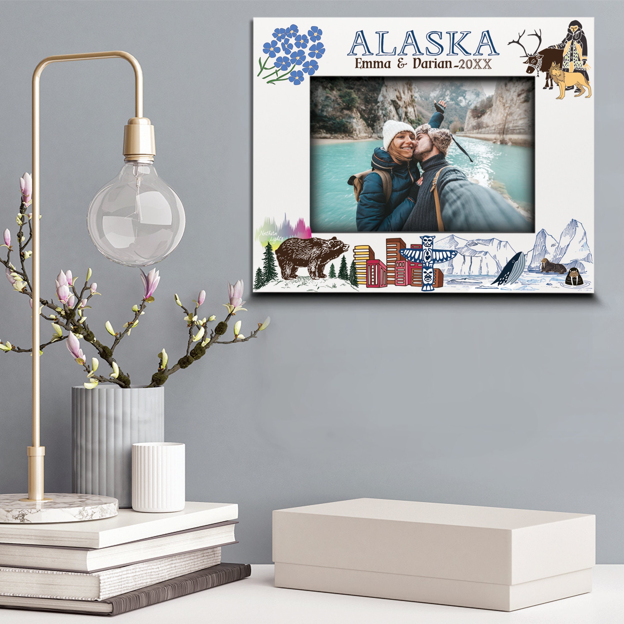 Personalized Alaska Picture Frame: UV Print Wedding Keepsake - Etsy