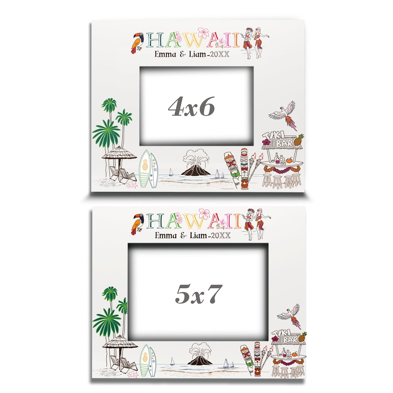 Personalize-hawaii City Picture Frame-wedding, Honeymoon, Vacation ...