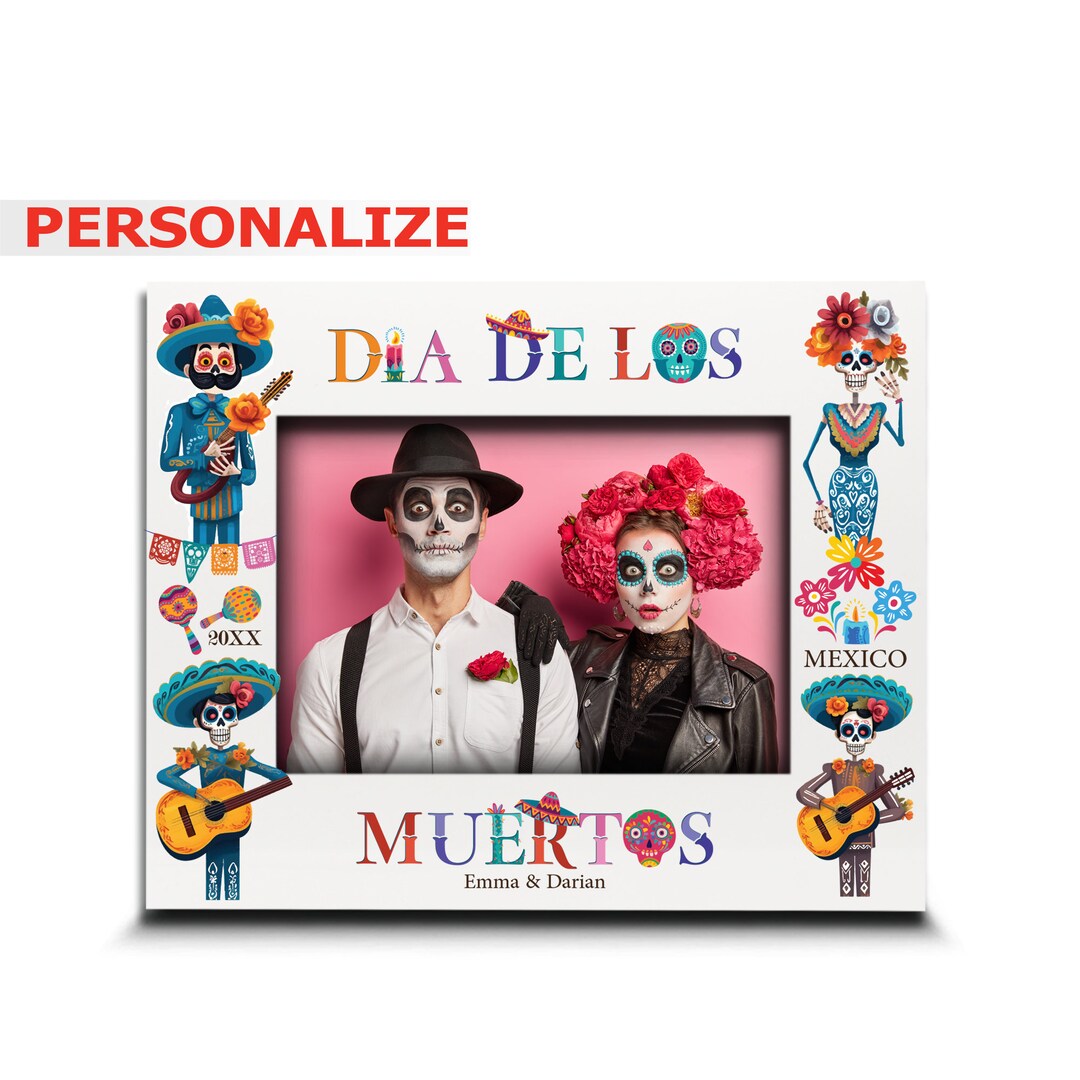 Personalize-dia De Los Muertos Picture Frame-day of the Dead Holiday ...