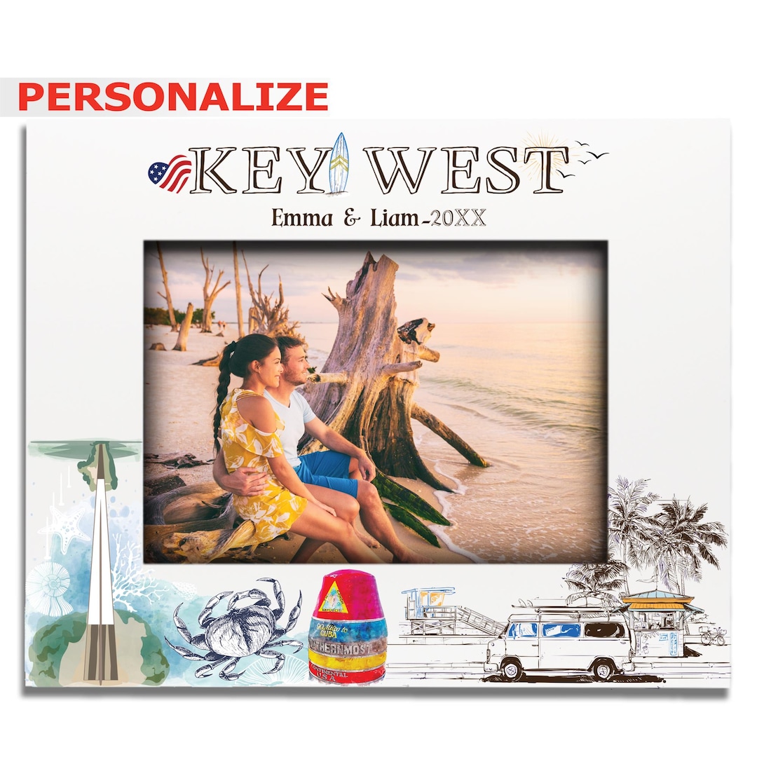 Personalized Key West Picture Frame: Beach Wedding Photo Keepsake - Etsy