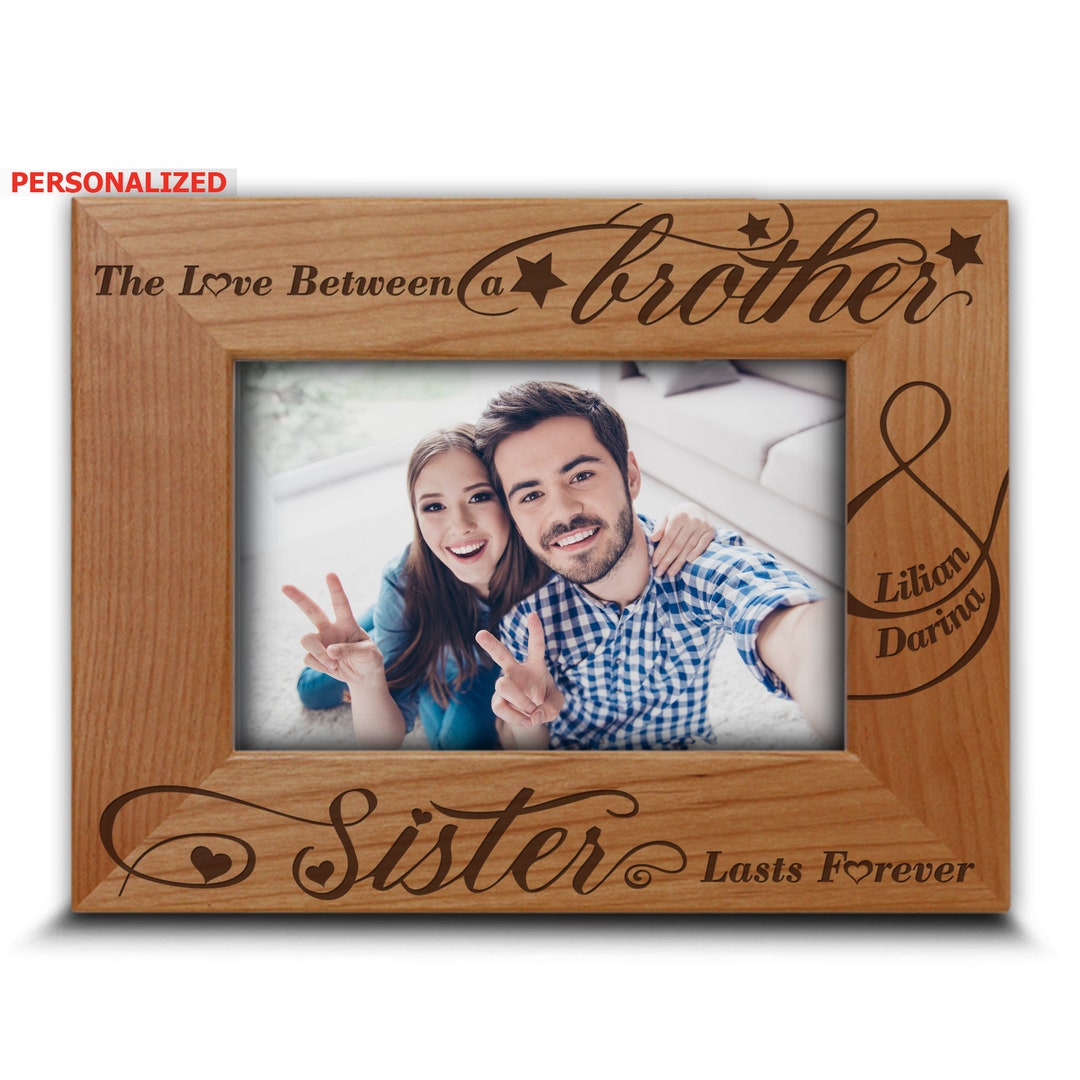 Personalized-the Love Between Brother and Sister Lasts Forever-sibling ...