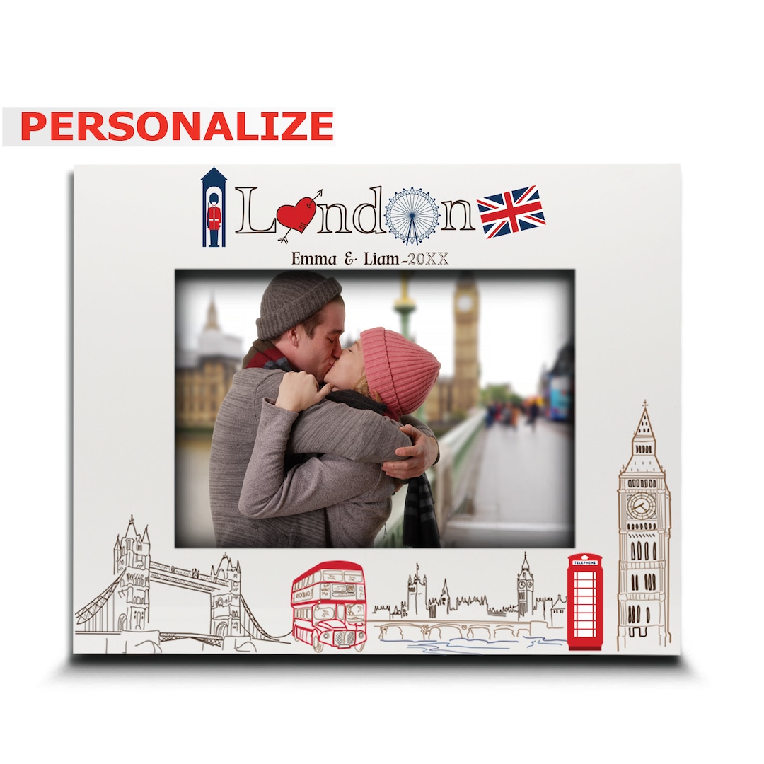 Personalize-london Picture Frame-wedding, Honeymoon, Vacation in London ...