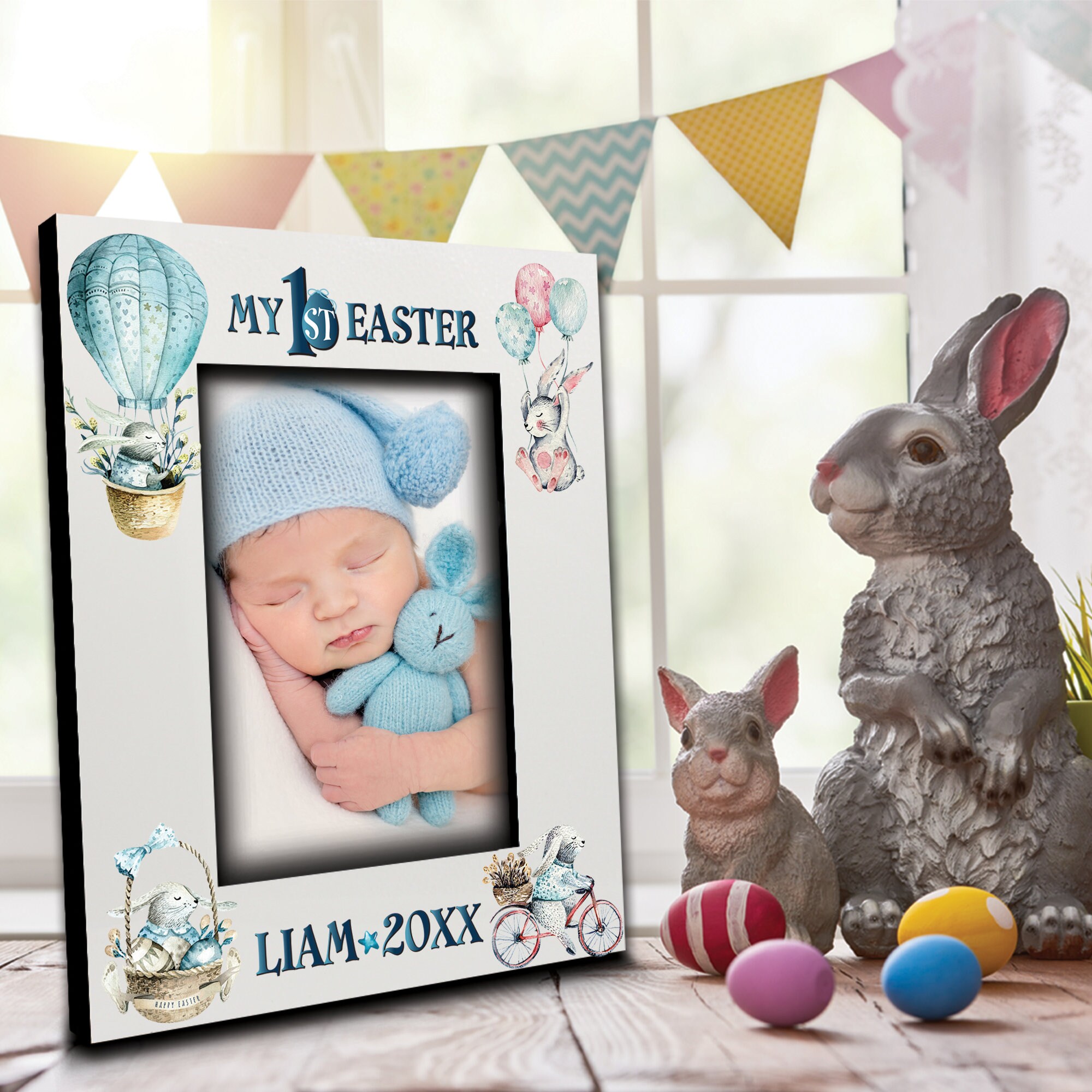 Personalize-my First Easter Picture Frame-happy Easter - Etsy