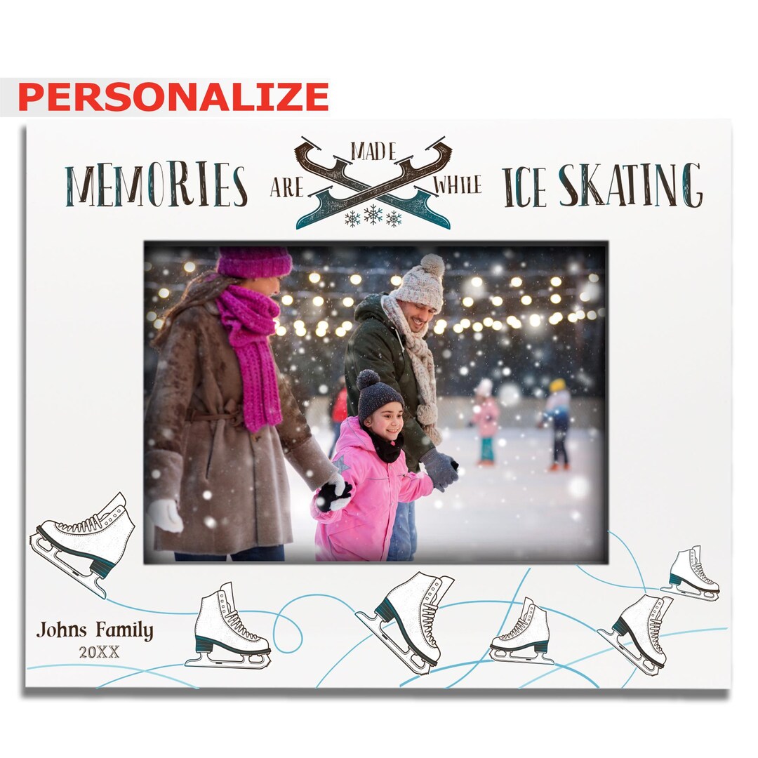 Personalaze-memories Are Made While Ice Skating Theme- Picture Frame ...