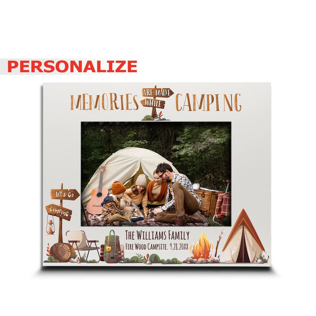 Personalaze-camping Picture Frame-customized Camp Themed Photo Frame ...