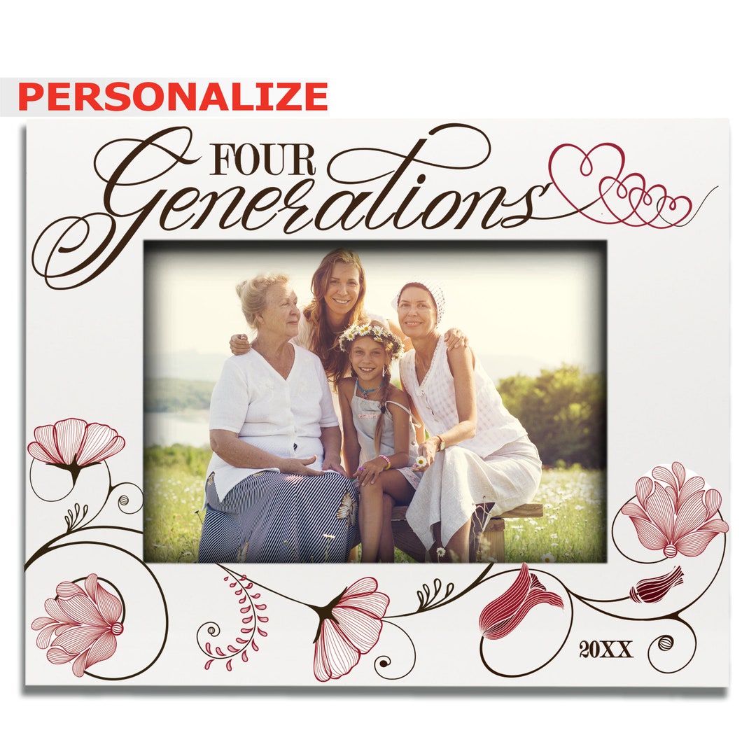 Personalize-four Generations-family Keepsake-mother's Day, Father's Day ...