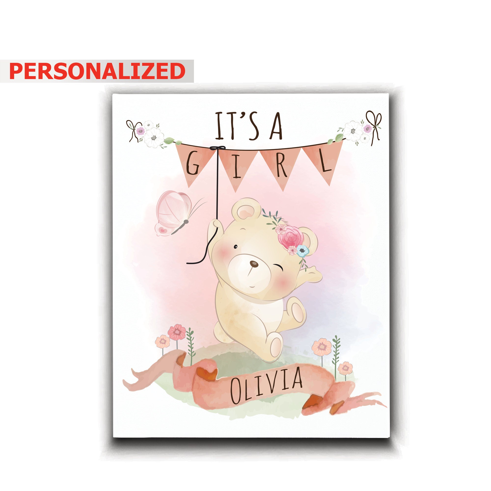 Personalize-it's a Girl Sign-it's a Girl Sign Printable-baby Shower ...