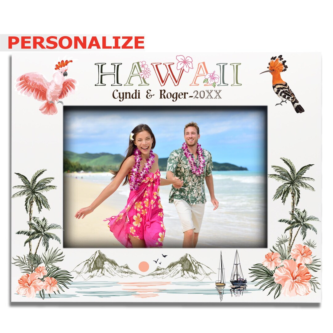 Personalize-hawaii City Picture Frame-wedding, Honeymoon, Vacation ...