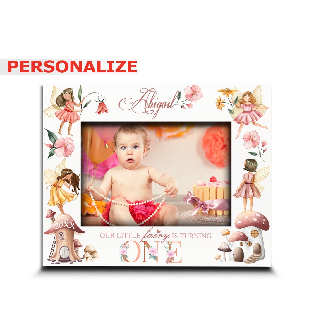 PERSONLAIZE Fairy First Birthday Picture Frame-forest Garden Princess ...
