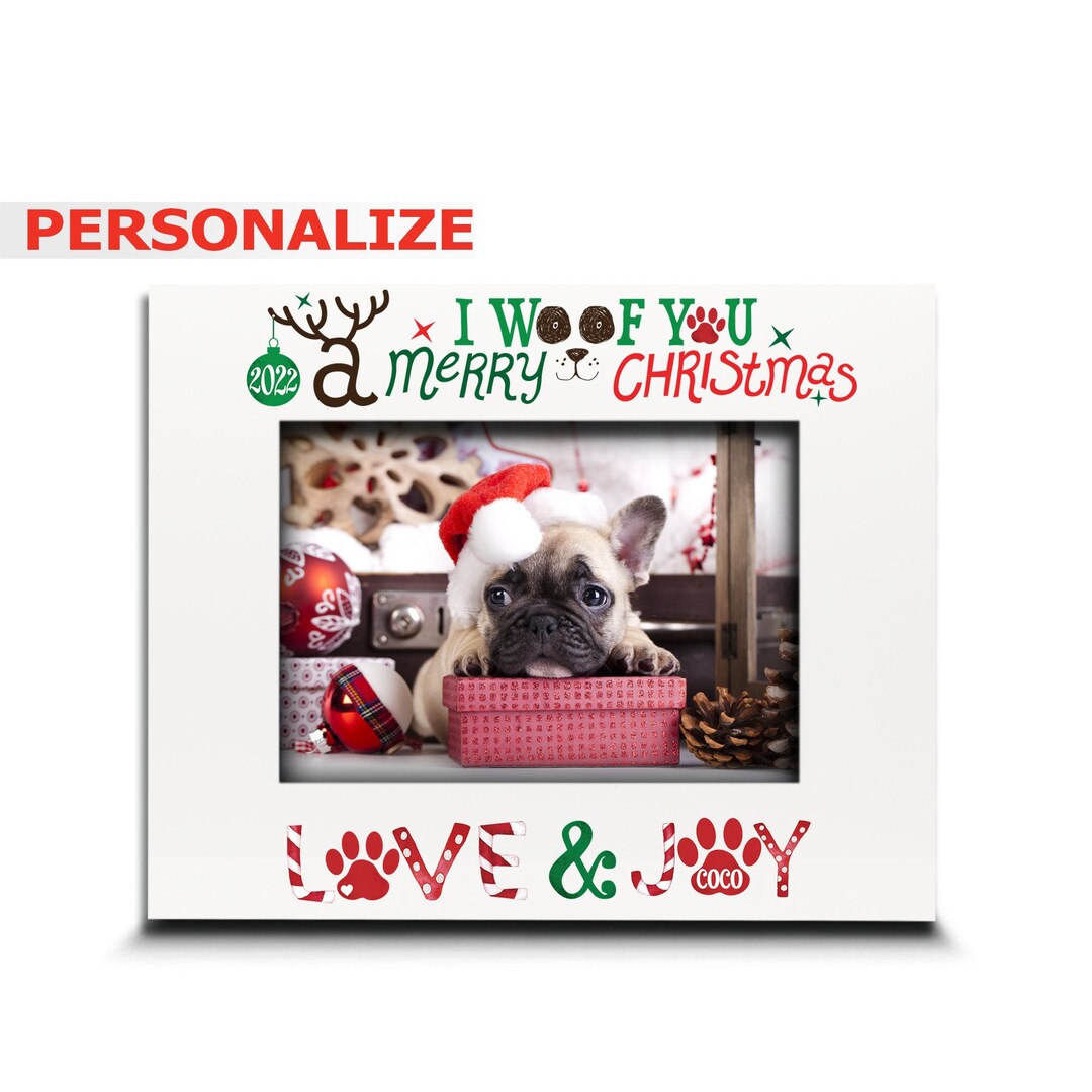 PERSONBALIZE-I Woof You a Merry Christmas, Love and Joy-dog First ...
