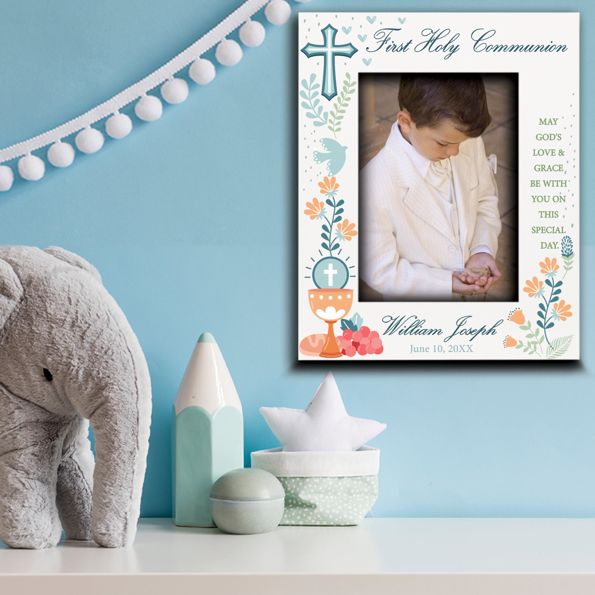 Personalized First Holy Communion Picture Frame: Christian Gift - Etsy