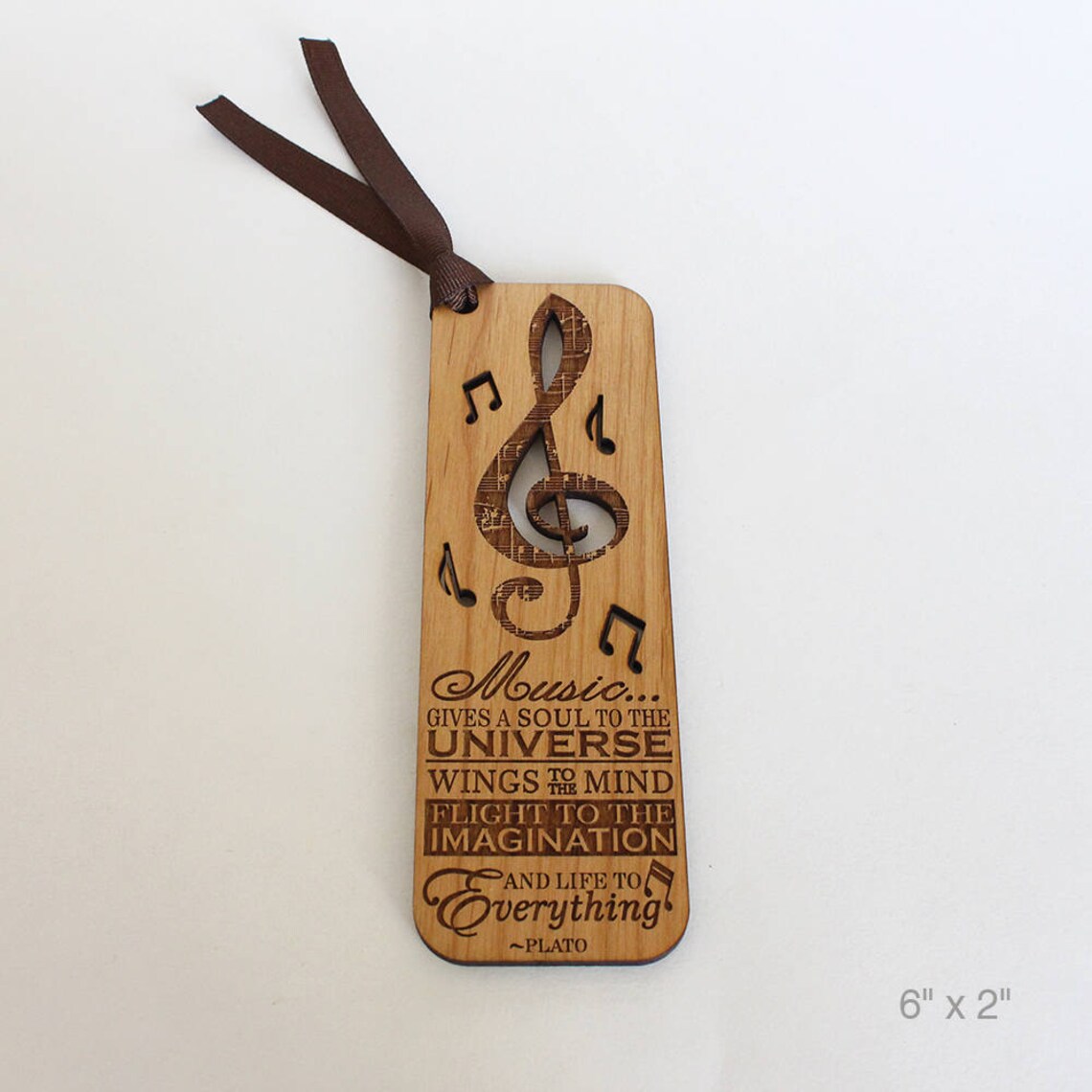 MUSIC Bookmark PLATO on Music Bookmark-laser Cut and Engraved - Etsy