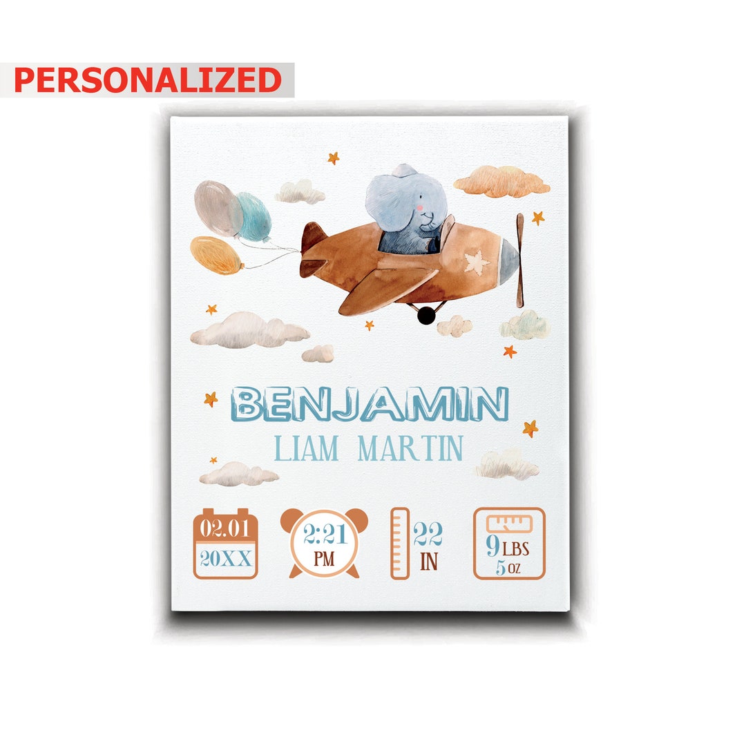 Personalize-new Baby Boy, Girl Gift, New Baby Gift Personalized Birth ...