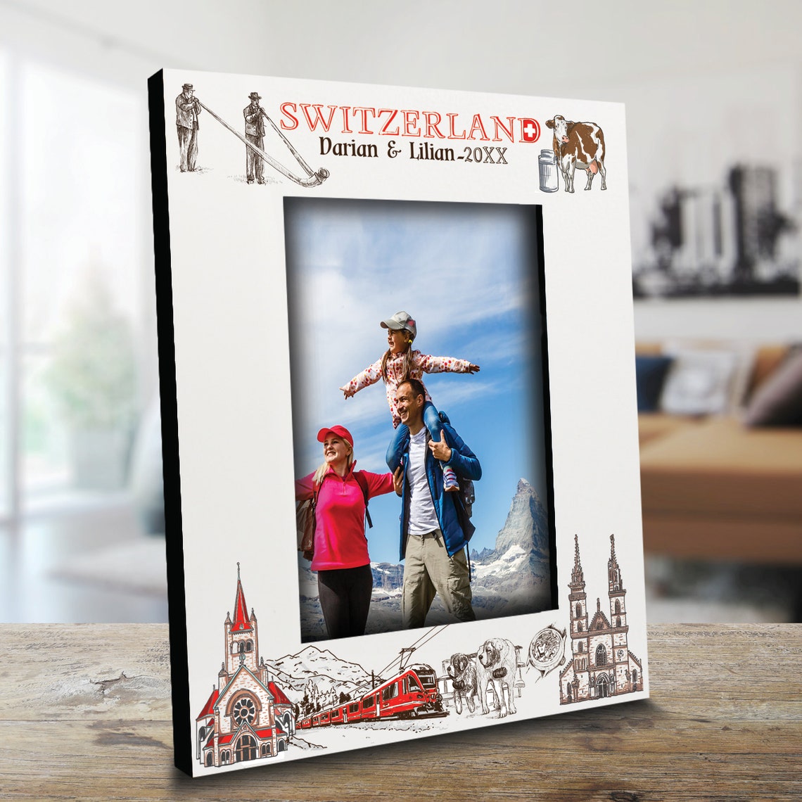 Personalized Switzerland Picture Frame: Swiss Vacation Keepsake - Etsy