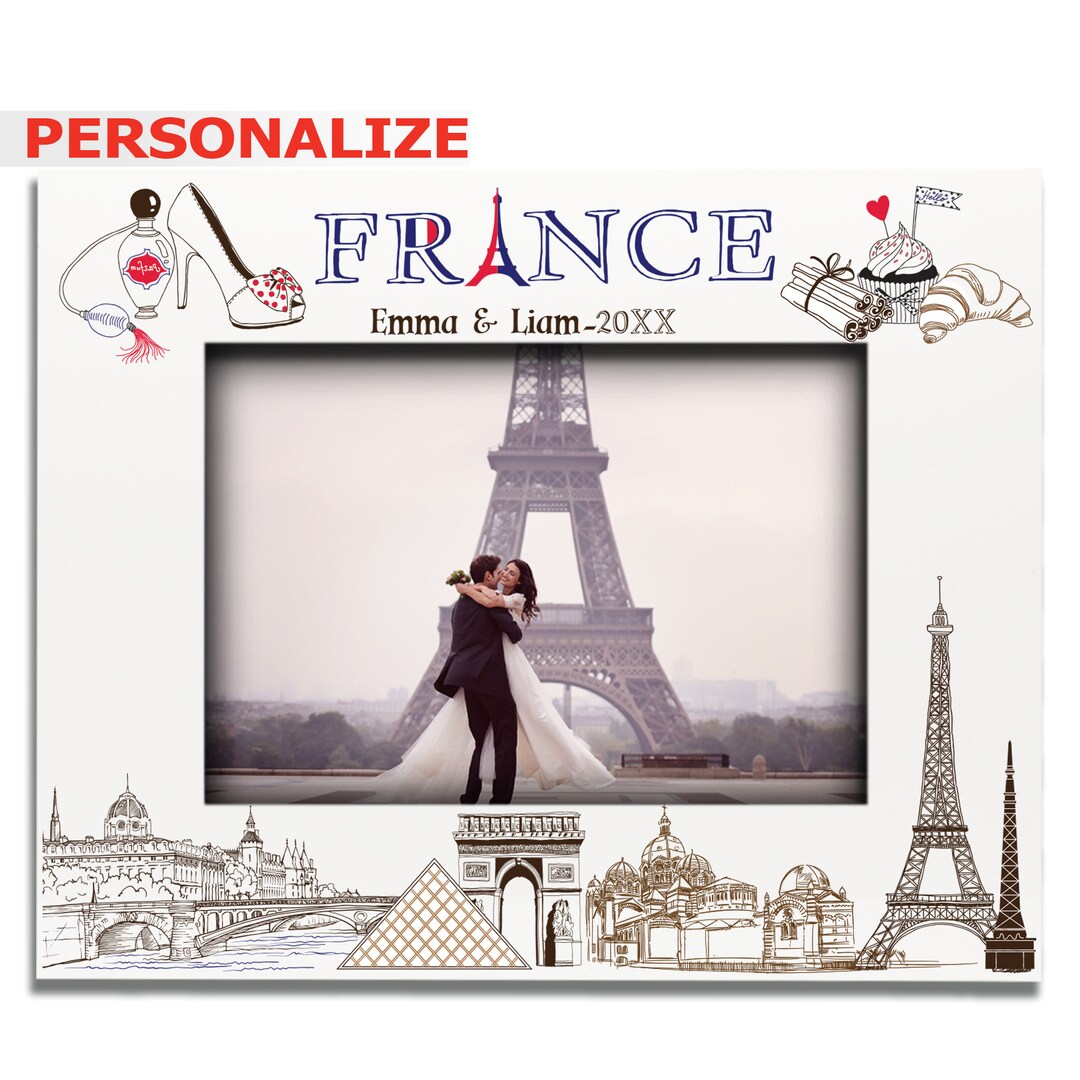 Personalize-france Picture Frame-wedding, Honeymoon, Vacation in Paris ...