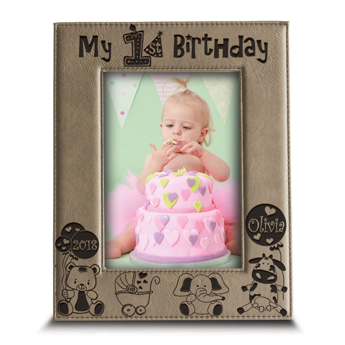 Personalized-my FIRST Birthday Picture Frame Personalize | Etsy