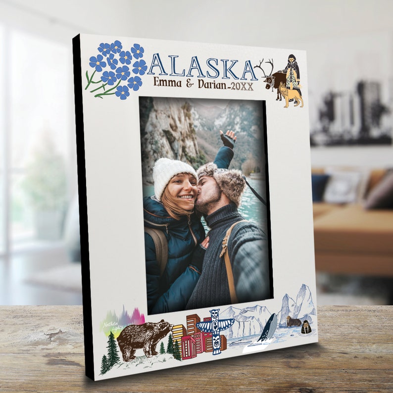 Personalized Alaska Picture Frame: UV Print Wedding Keepsake - Etsy