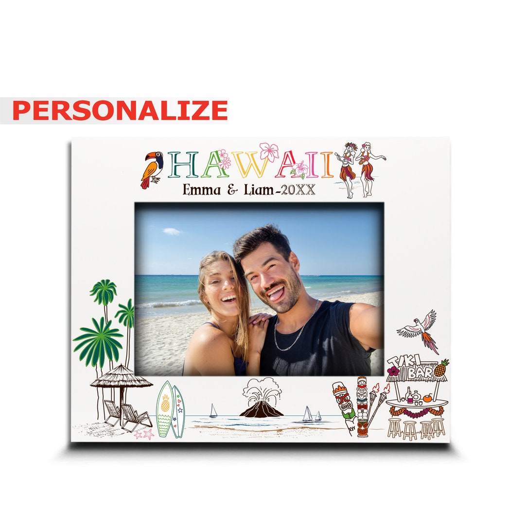 Personalize-hawaii City Picture Frame-wedding, Honeymoon, Vacation ...