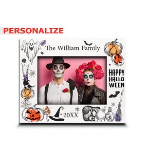 Personalized Halloween Picture Frame: Family Keepsake, UV Print - Etsy