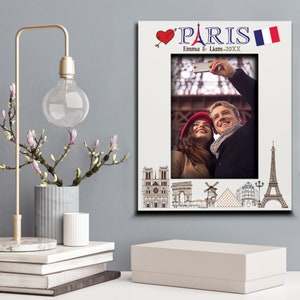Personalize-paris Picture Frame-wedding, Honeymoon, Vacation in Paris ...