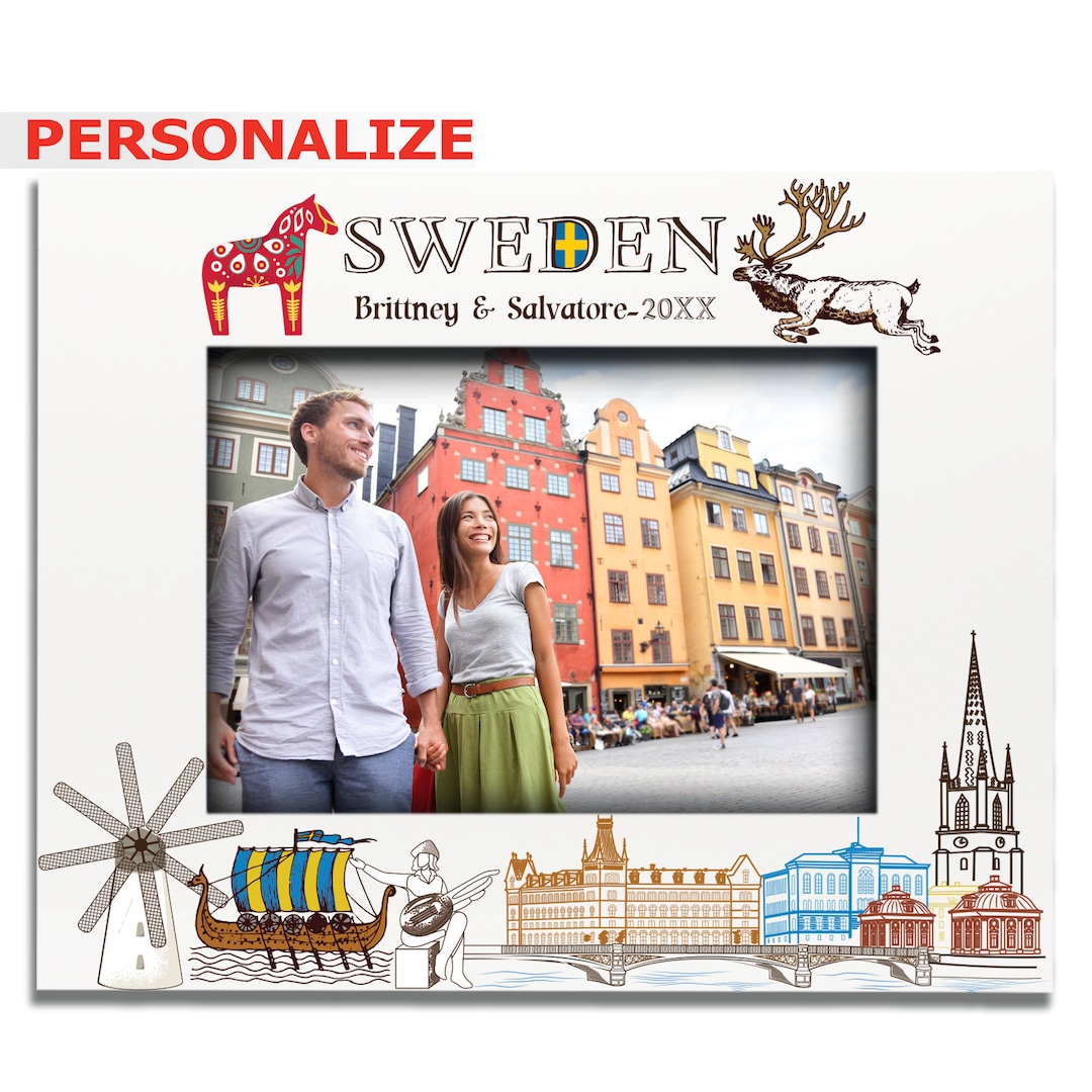 Personalize-sweden Theme Picture Frame-wedding, Honeymoon, Vacation ...
