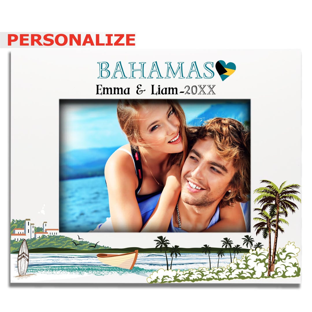 PERSONALIZE- Bahamas-themed Picture Frame-wedding, Honeymoon, Vacation ...