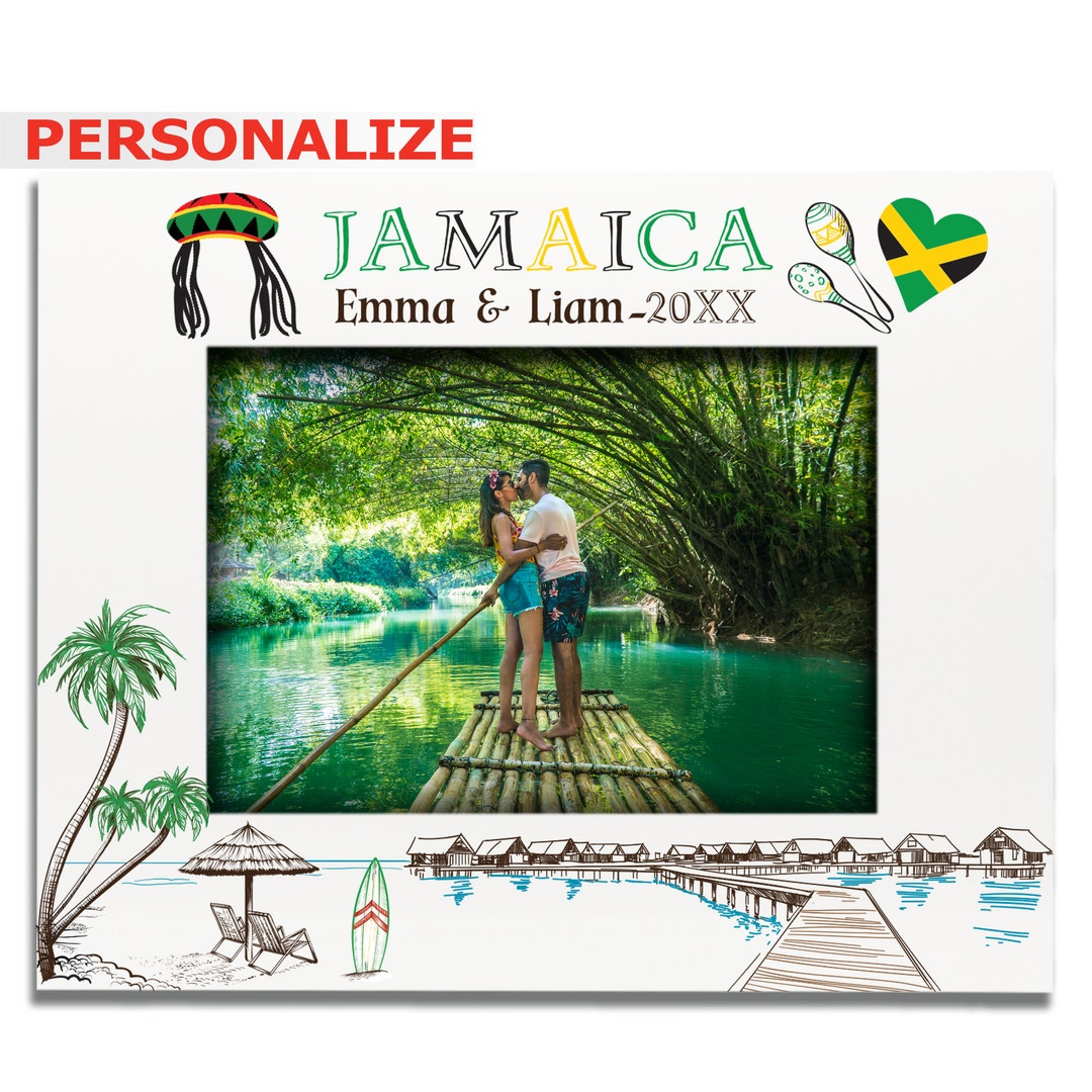 Personalize-jamaica Theme Picture Frame-wedding, Honeymoon, Vacation ...