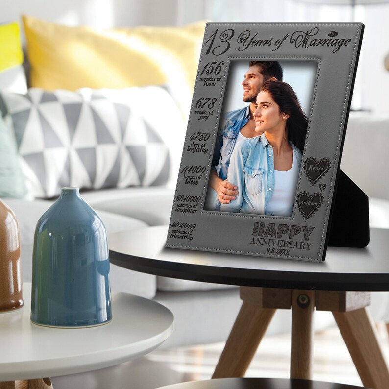 PERSONALIZE-13 Years Anniversary Picture Frame gift for 13th - Etsy