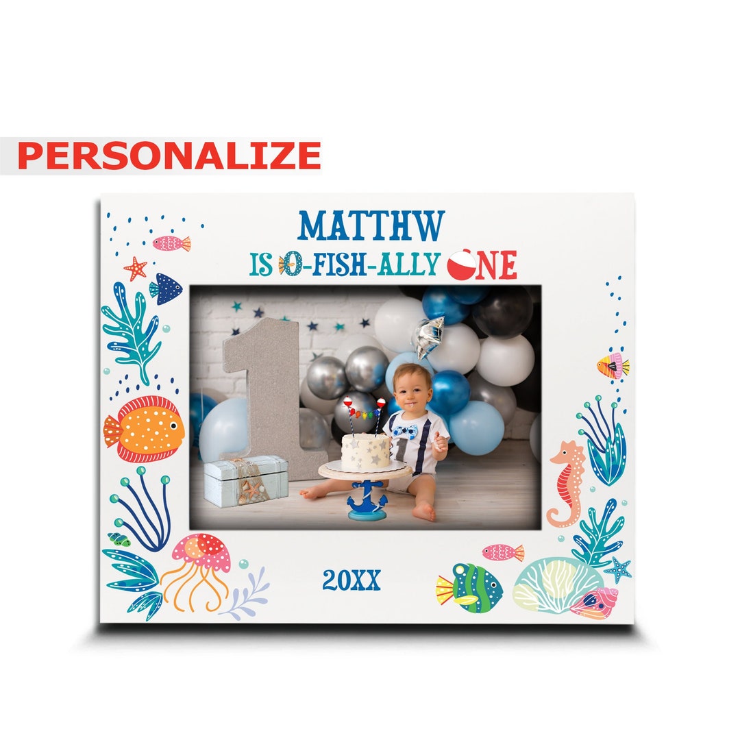 Personalize-first Birthday O-fish-ally Theme- Fishing Themes -baby Boy ...