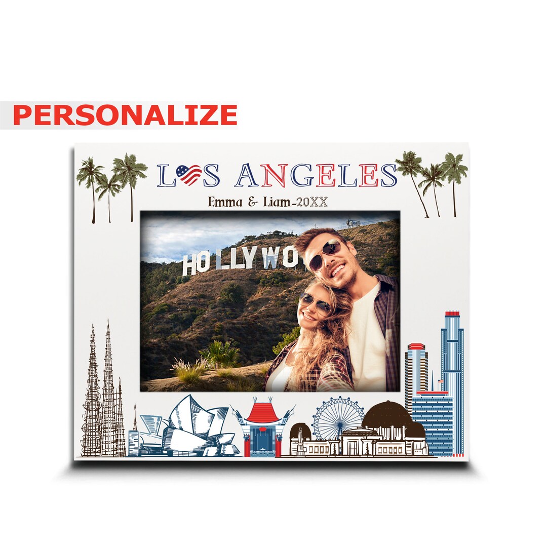 Personalize-los Angeles Theme Picture Frame-wedding, Honeymoon ...