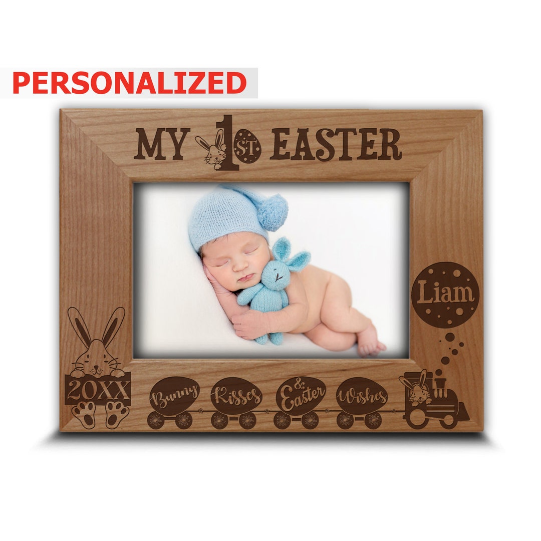 Personalize-my First Easter Picture Frame-happy Easter Gift-baby 1st ...