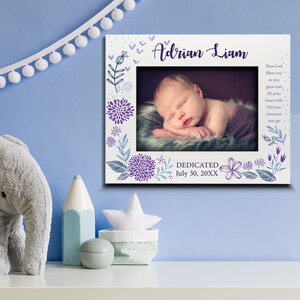 Personalize-baby Boy Dedication Picture Frame-christening, Religious ...