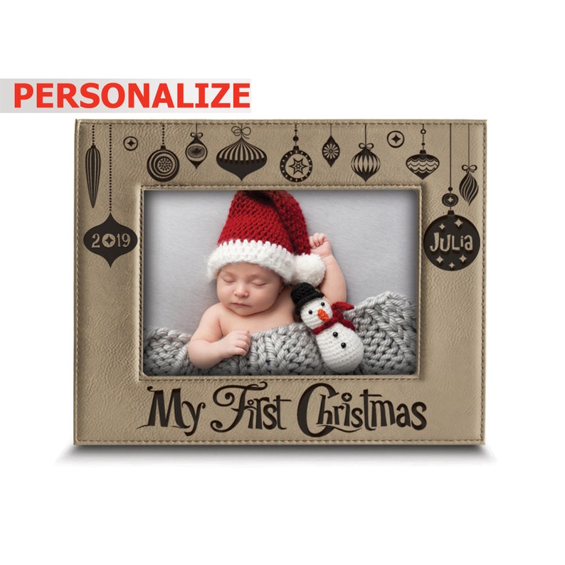 Personalized-my First Christmas Picture Frame-baby First - Etsy