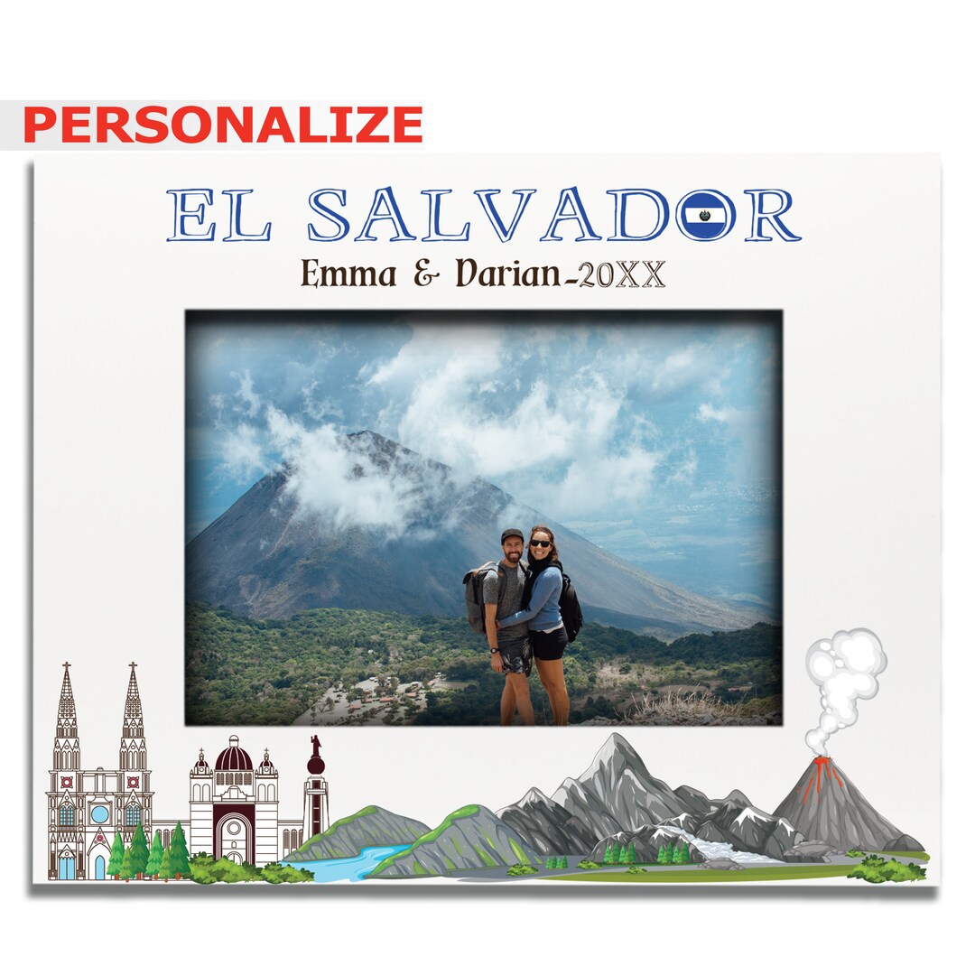 PERSONALIZE- El Salvador Theme Picture Frame-wedding, Honeymoon ...