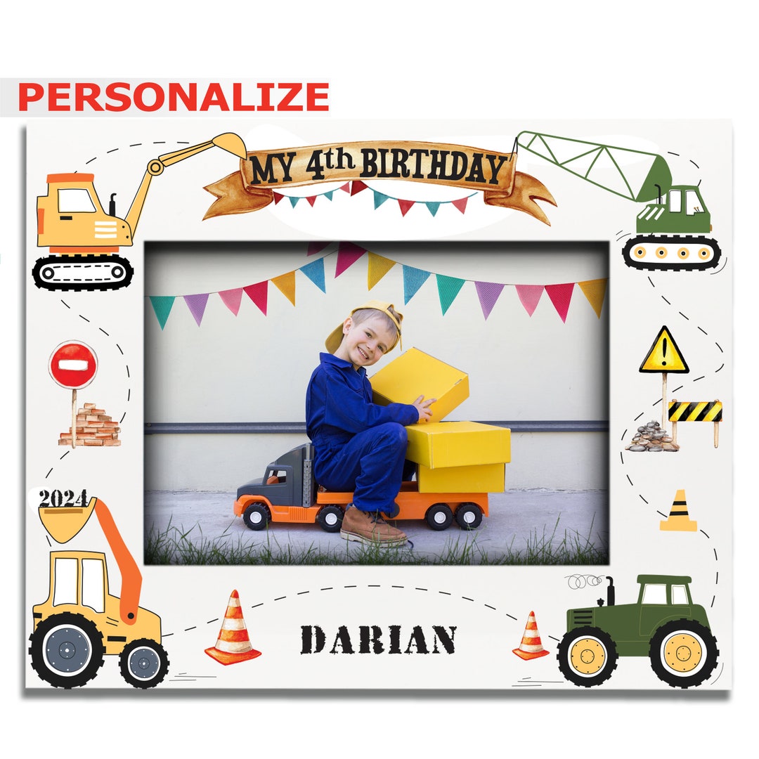 Personalize-birthday Transportation, Construction, Vehicle, Car Truck ...