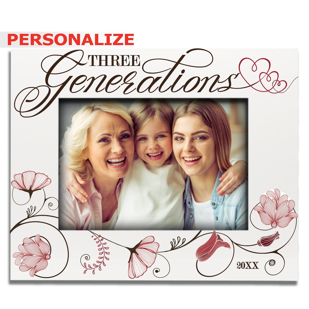 Personalize-three Generations- Family Keepsake-mother's Day, Father's ...